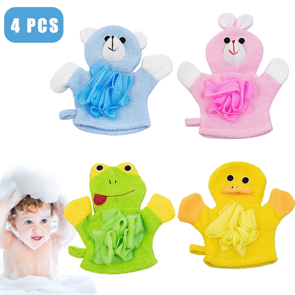 HAOAN Baby Bath Mitt Washcloths Hand Puppet Bath Wash Mitt Towel with ...