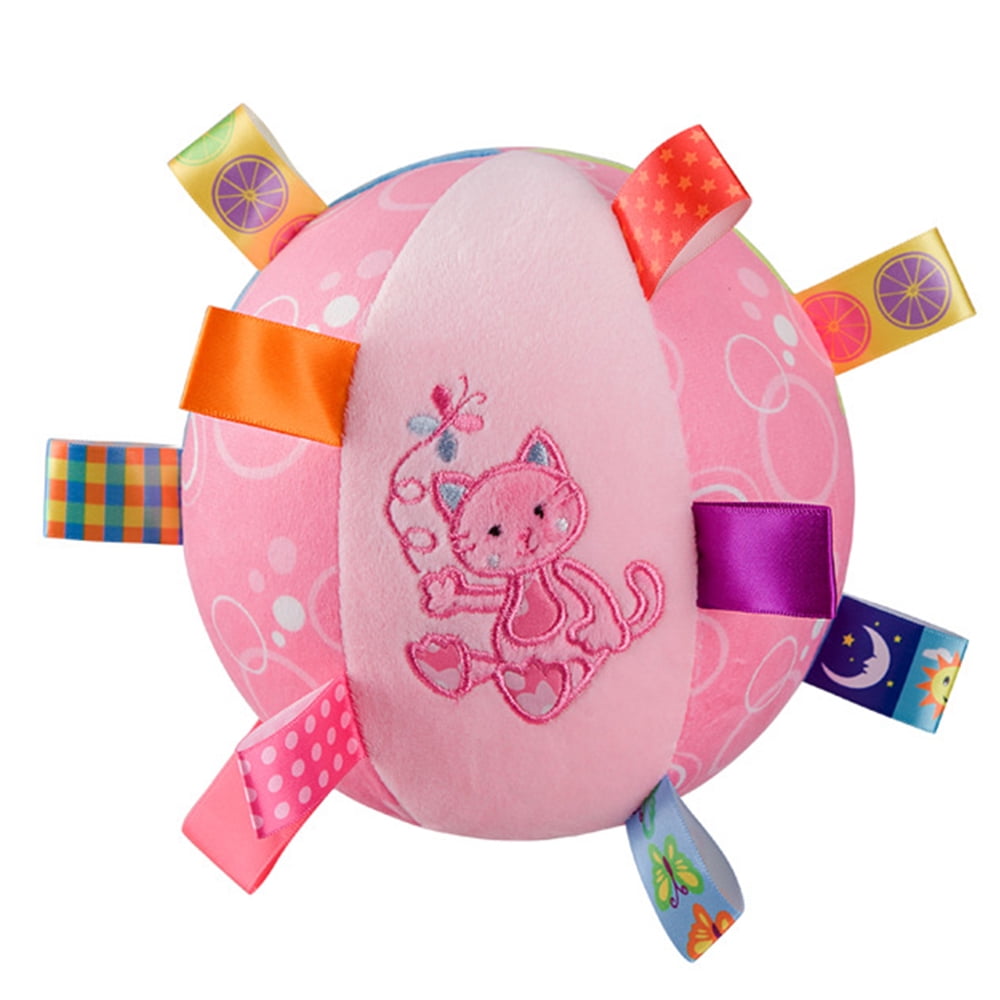 HAOAN Baby Tags Toy, Soft Stuffed Rattles Shaker Ball with Sound ...