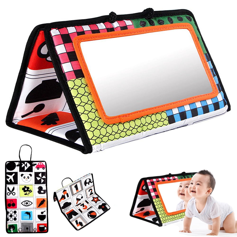 HAOAN Baby Tummy Time Floor Mirror, Developmental Baby Mirror Activity ...
