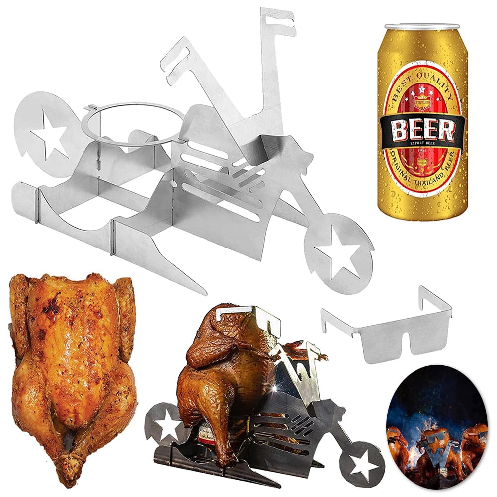 HAOAN Beer Can Chicken Holder Portable Chicken Stand Beer American ...