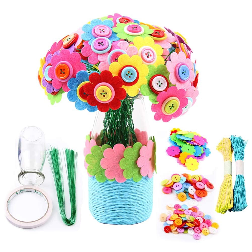 HAOAN Flower Craft Kit for Kids DIY Flower Bouquet Creative Toys for ...