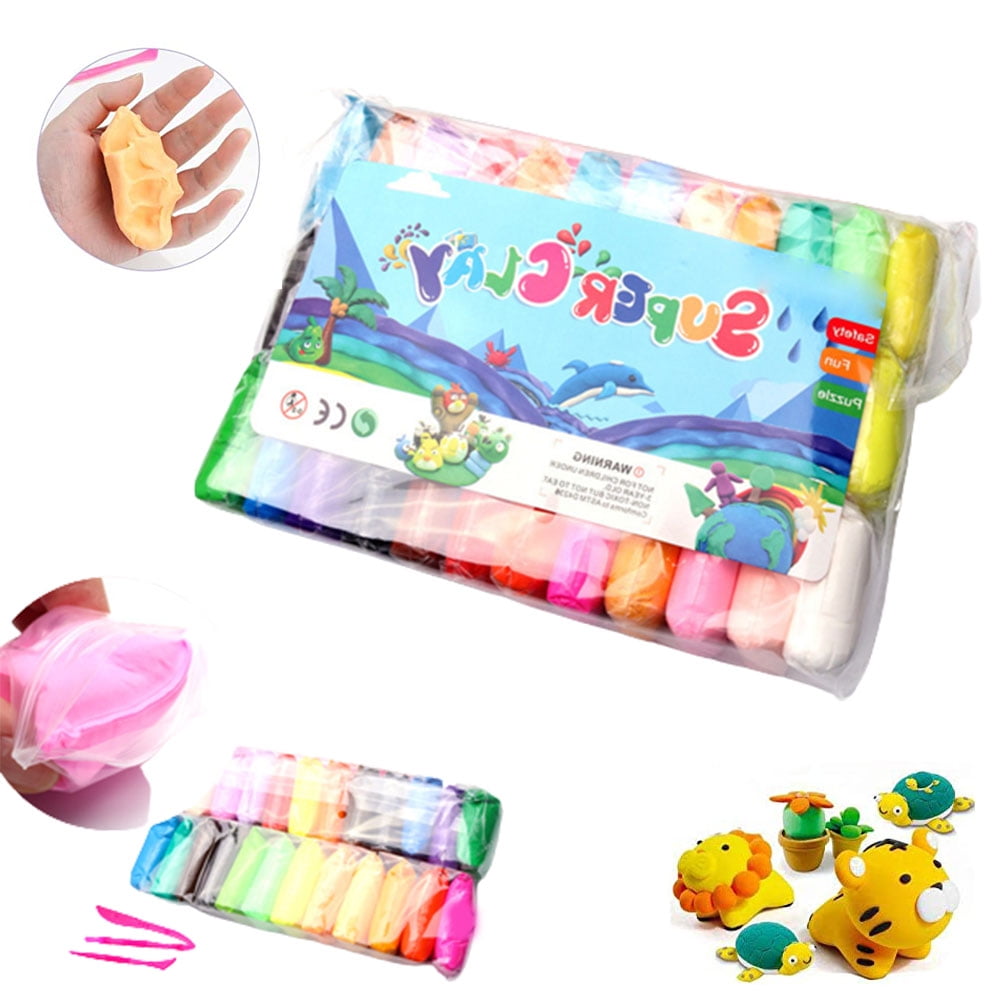 HAOAN Modeling Clay 36 Colors Kids Ultra Light Air Dry Clay Plasticine ...