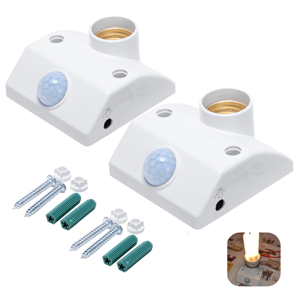 HAOAN PIR Infrared Motion Sensor E27 Night Lamp Bulb Holder Bulb Bases ...