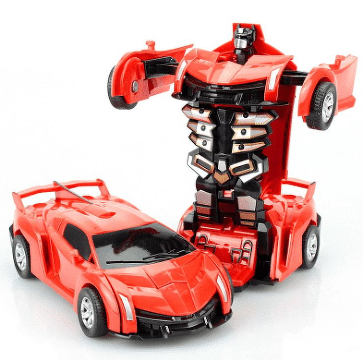 HAOAN Transforming Robot Car Toys 2 in 1 Button Deformation Vehicle ...