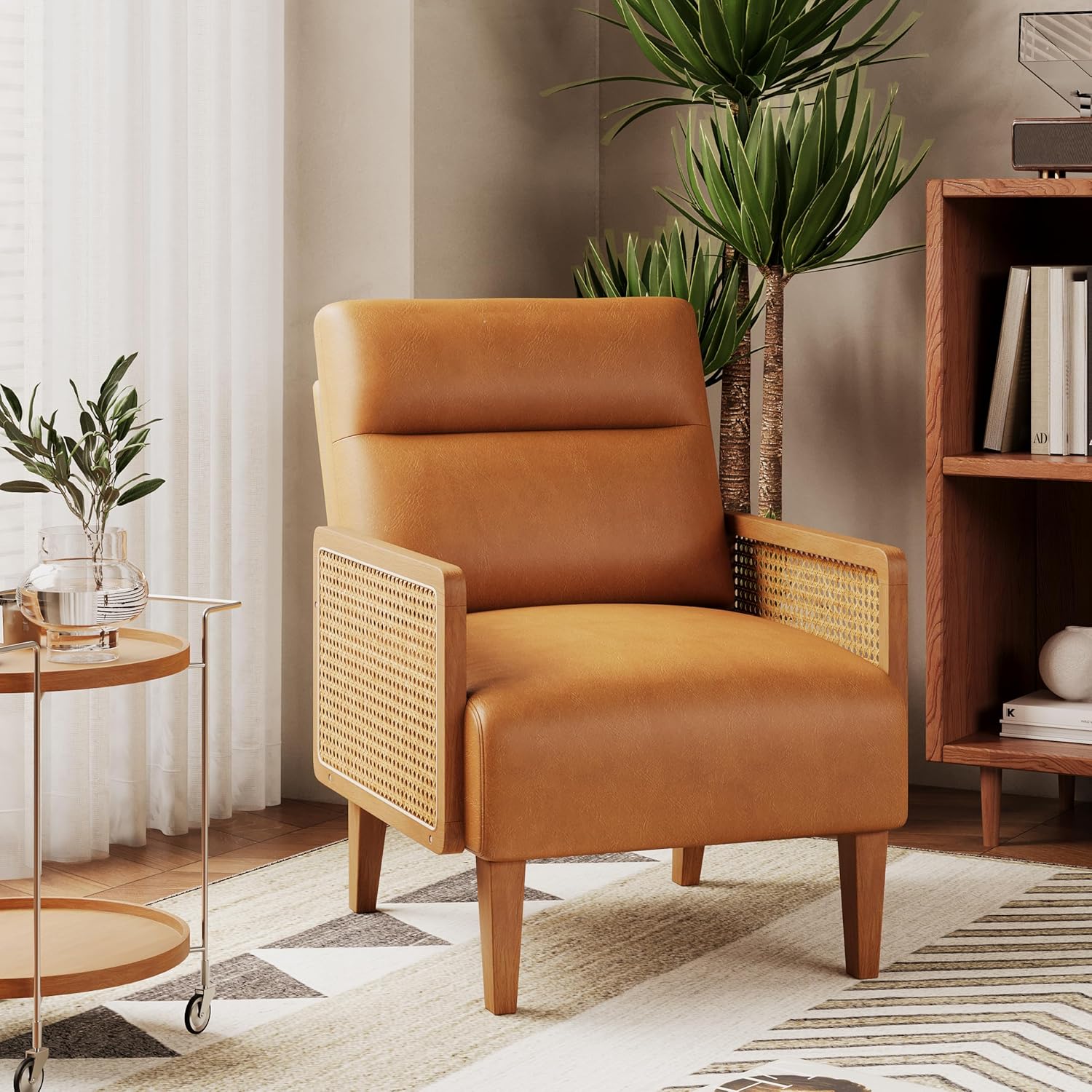HAOBO Home Mid Century Modern Accent Chair Upholstered Living Room ...