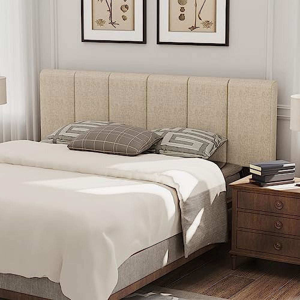 HAOBO Home Upholstered Headboards Foldable Queen/Full Linen Panels with ...