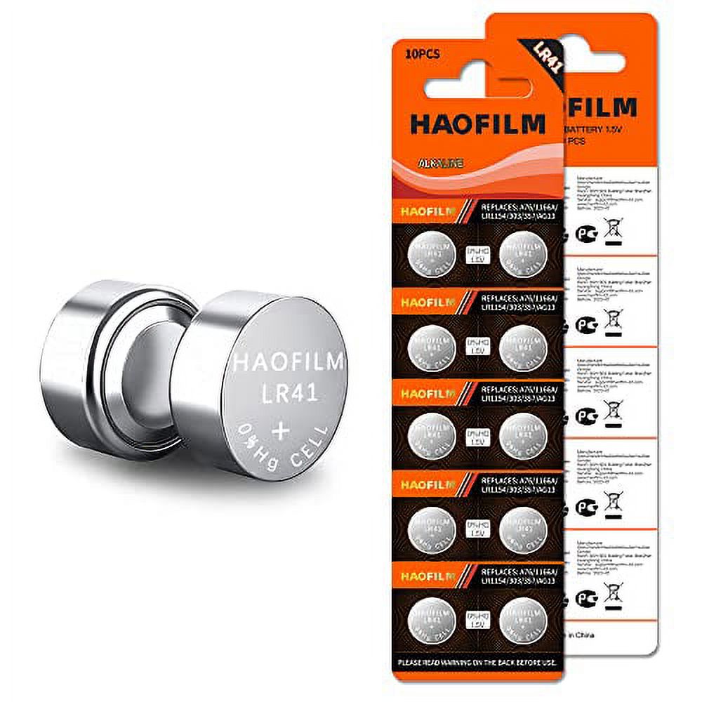 HAOFILM LR41 AG3 392 .. 384 192 Advanced Alkaline .. Battery, 1.5V ...