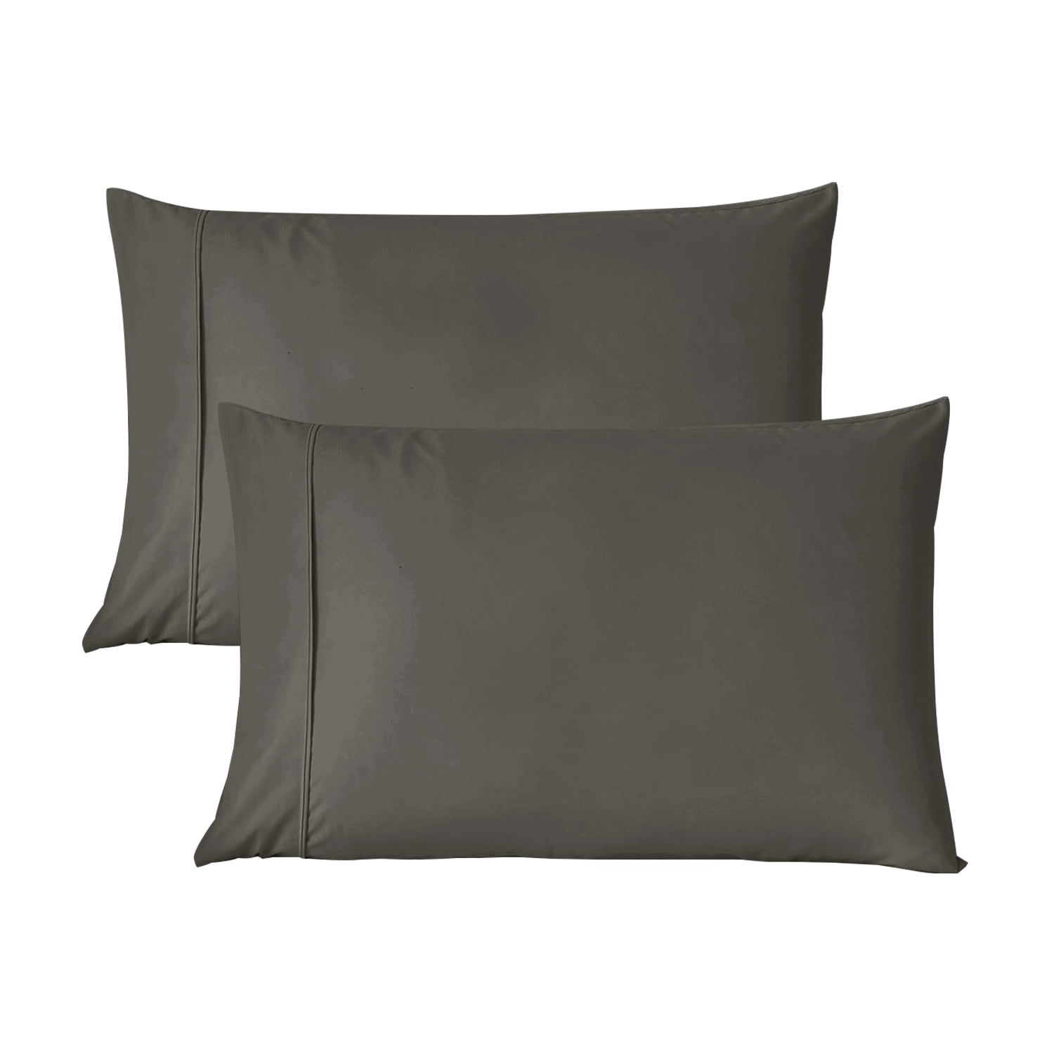 HAOK Fashion 1000 Thread Count Gray Polyester Pillowcases, Queen, 2 ...