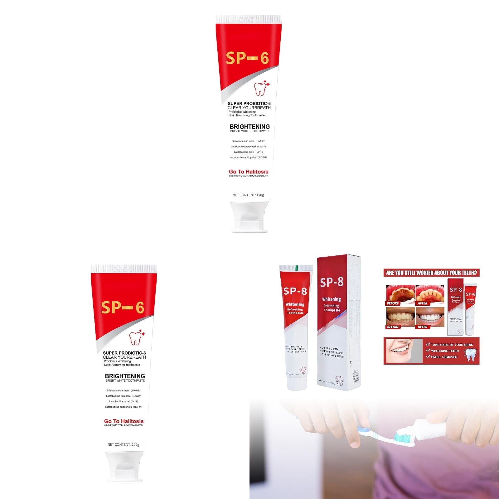 HAOLAOYULU Clinpro 5000 Toothpaste White Teeth Strips Toothbrush And ...