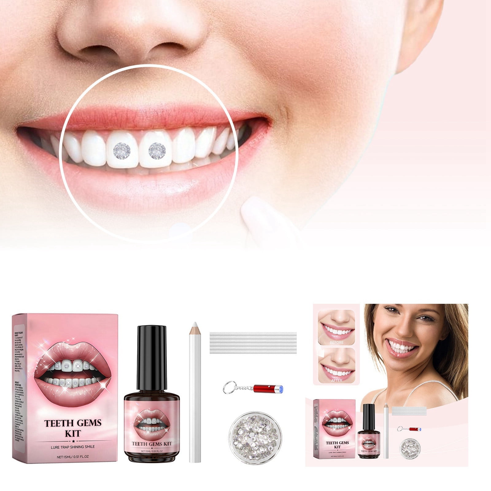 HAOLAOYULU Create A Whiter And Brighter With Our Teeth Gem DIY Set ...