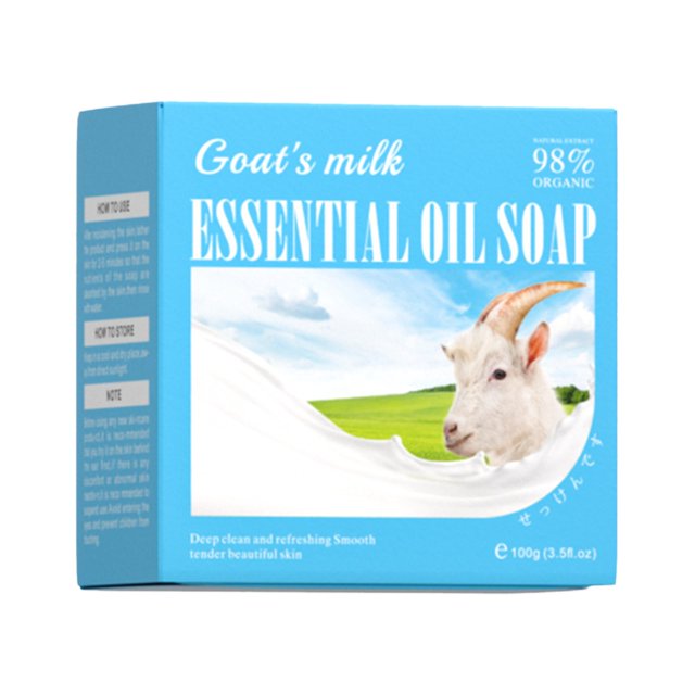 HAOLAOYULU Goat Milk Scented Natural Oil Soap Extracts Shower Bar 100g ...