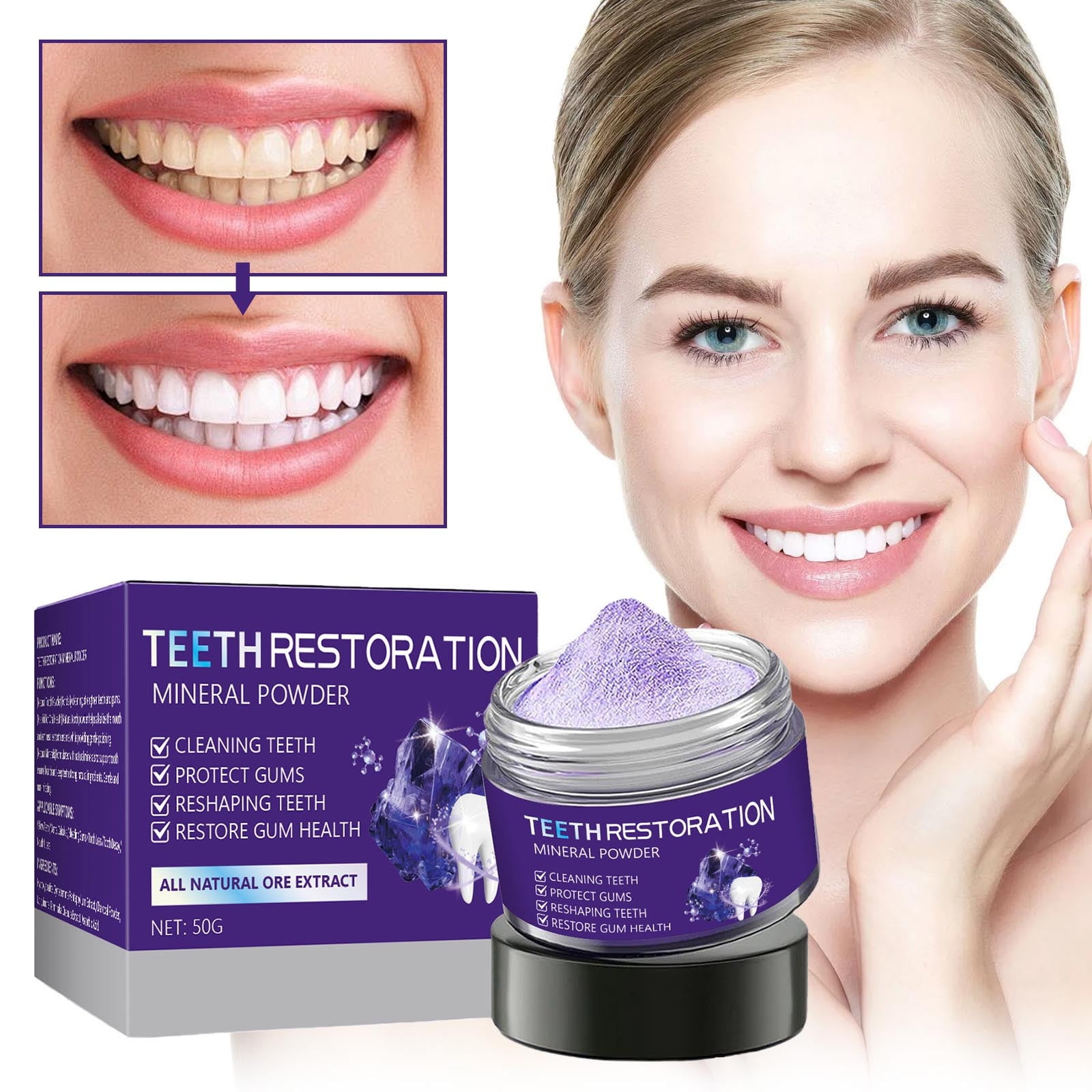 HAOLAOYULU Teeth Restoration Powder Effective In Strengthening Teeth ...