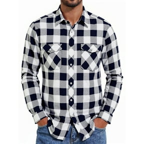 Fznquz Button-Up Big and Tall Shirts for Men Red Long Sleeve Fleece ...