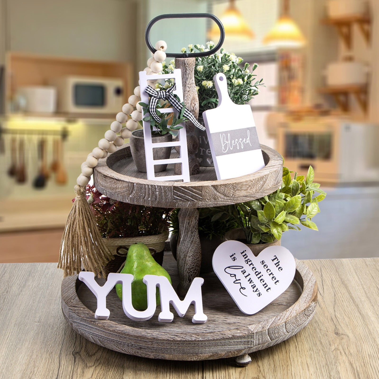 HAOMONZEN clearance Cake Toppers Decoration Black White Rustic ...