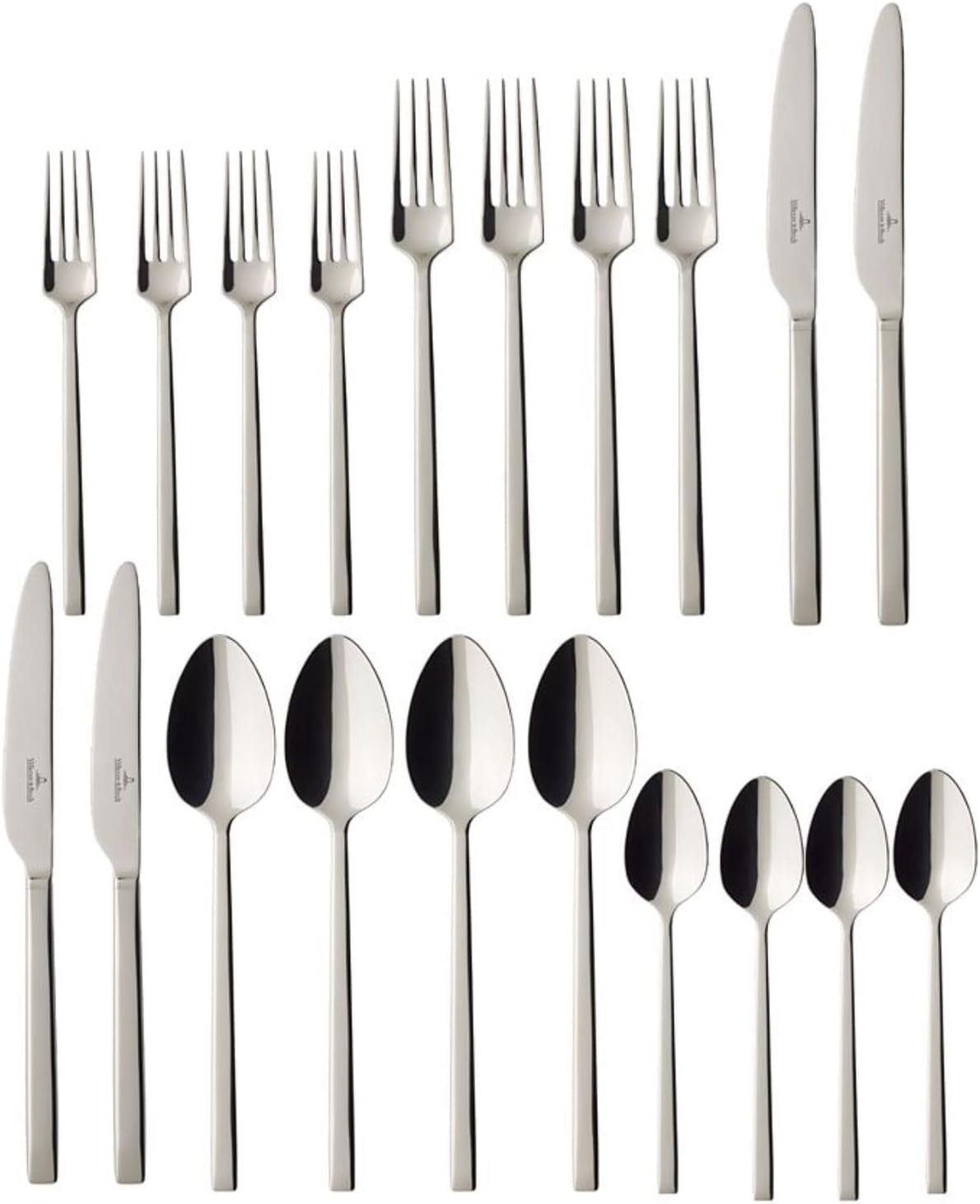 HAOQINGANTE 20-Piece La Classica Flatware Set - 18/10 Stainless Steel ...