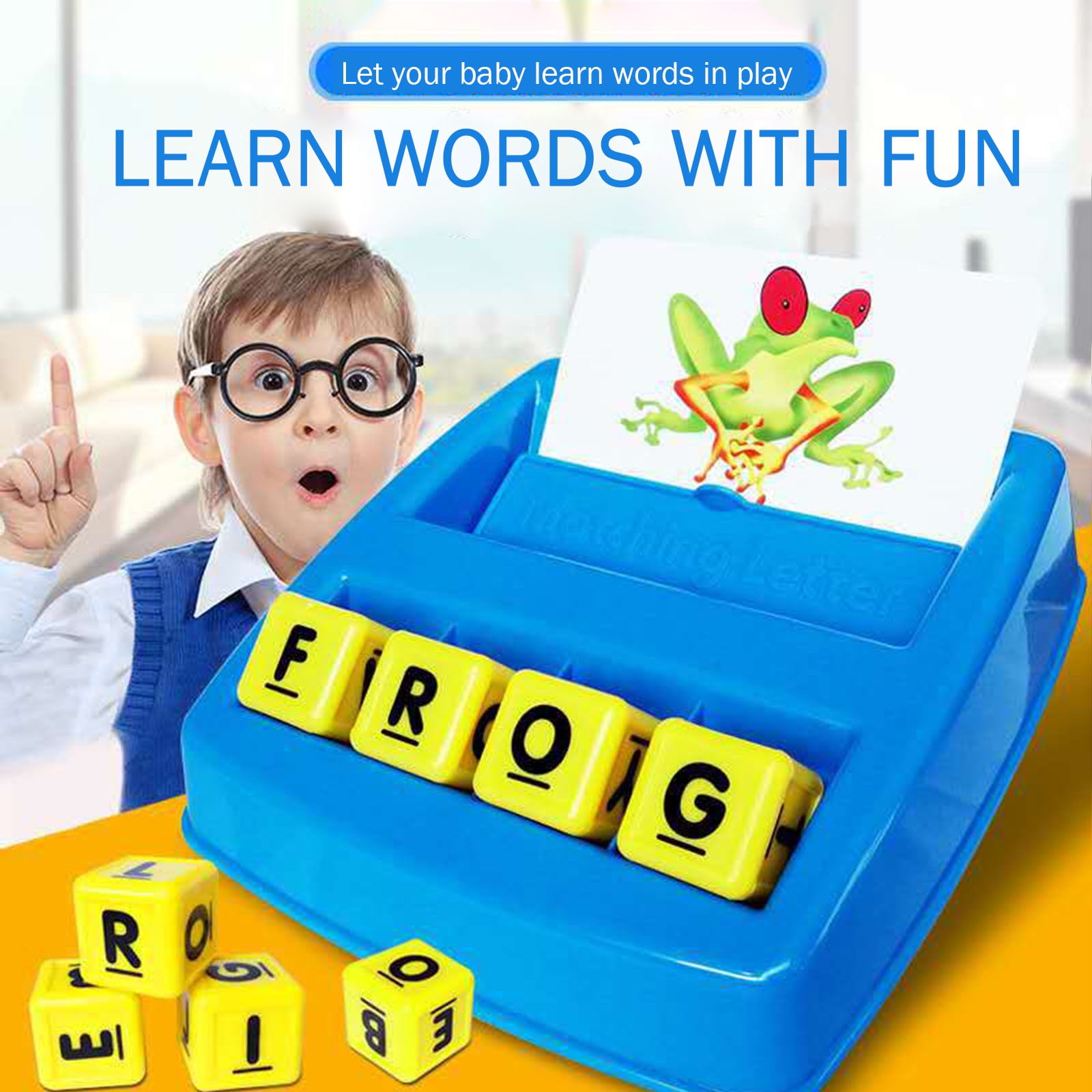 HAORAN Educational Toys for 3-5 Year Old Boys Gift, Matching Letter ...