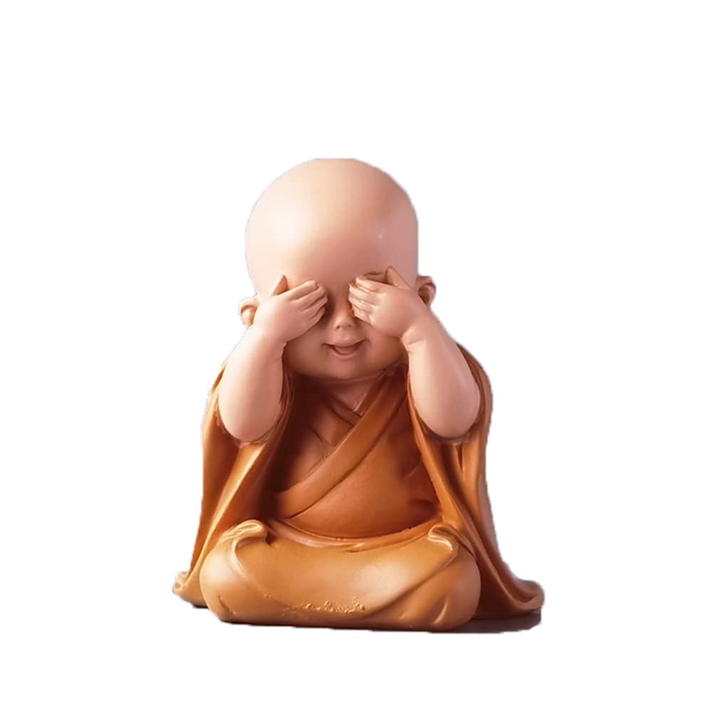 HAORUN 1pc Small Buddha Statue Monk Resin Handicrafts Cute Figurine ...
