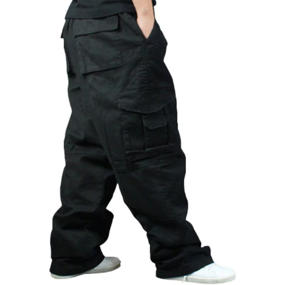 HAORUN Men's Travel Sports Cargo Pants, Outdoor Hiking Loose Baggy Hip ...