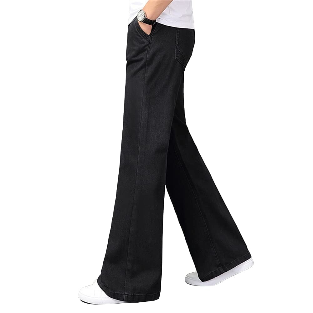 HAORUN Men's Casual Loose Straight Fit Wide Leg Jeans, Vintage Flex ...