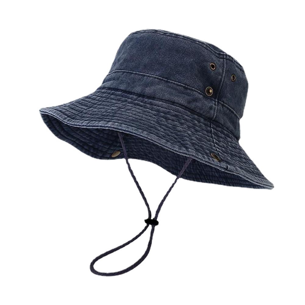 HAORUN Men Summer Bucket Hat with String Wide Brim Fishing Hiking Sun ...