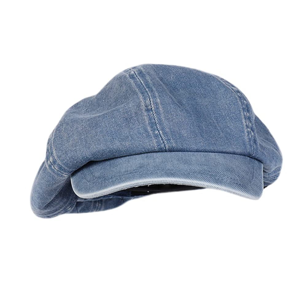 HAORUN Unisex Japanese Oversized Denim Cotton Newsboy Hats Vintage ...