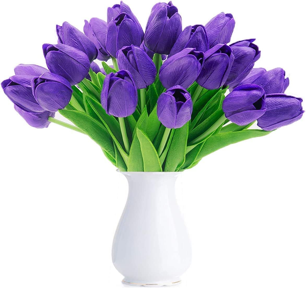 HAOSHICS 10PCS Artificial Tulips Fake Holland Tulip Real Touch Bouquet ...