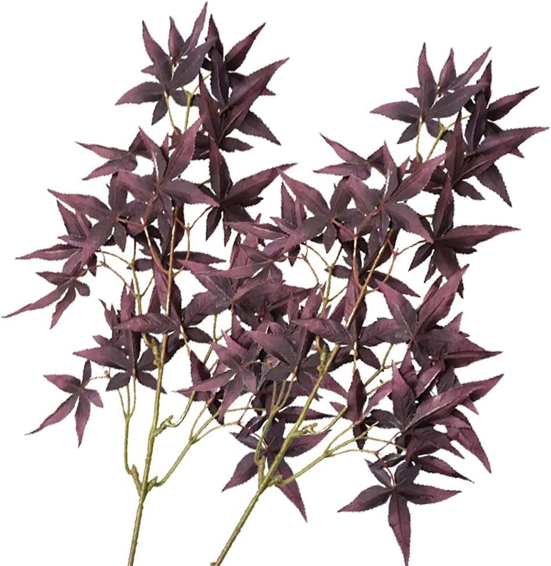 HAOSHICS 2Pcs Artificial Maple Leaves Branches,Fake Silk Maple Leaves ...