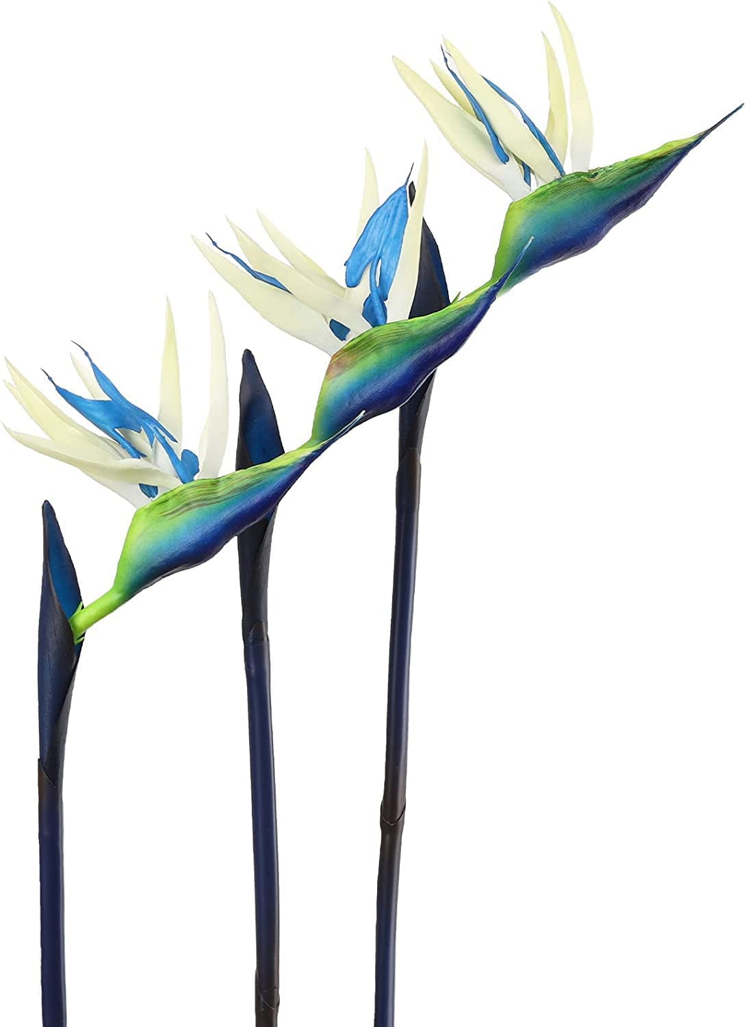 HAOSHICS 3Pcs Artificial Heaven Bird Flowers,Fake Bird of Paradise ...