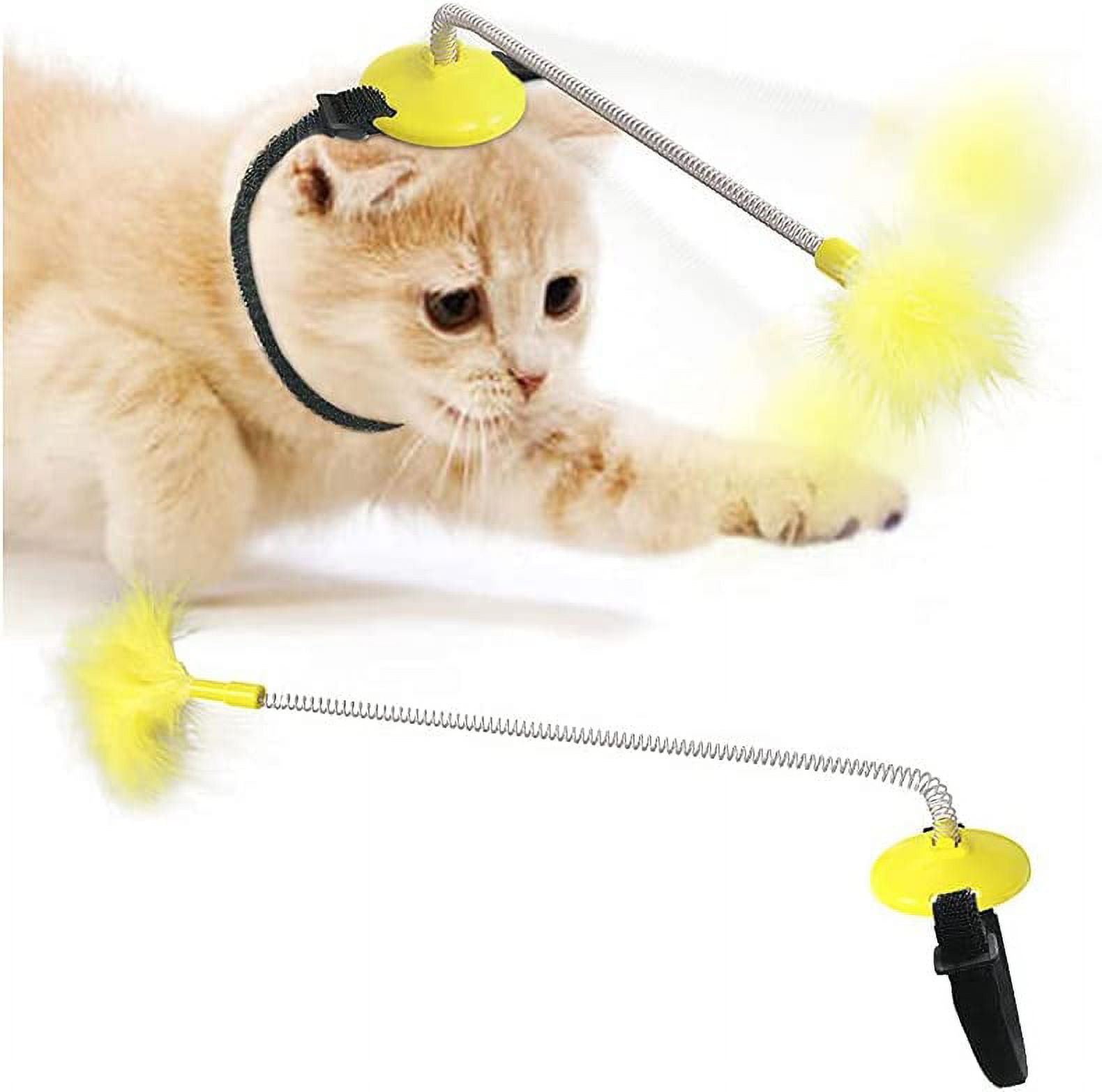 HAOSHICS Cat Toys,Cat Sticks, Wearable Cat Collar Indoor Chase Toy ...