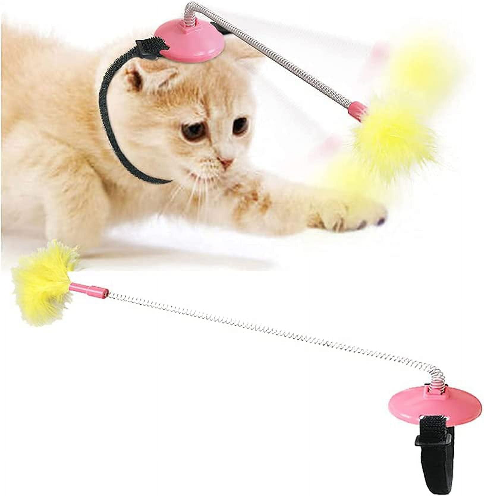 HAOSHICS Cat Toys,Cat Sticks, Wearable Cat Collar Indoor Chase Toy ...
