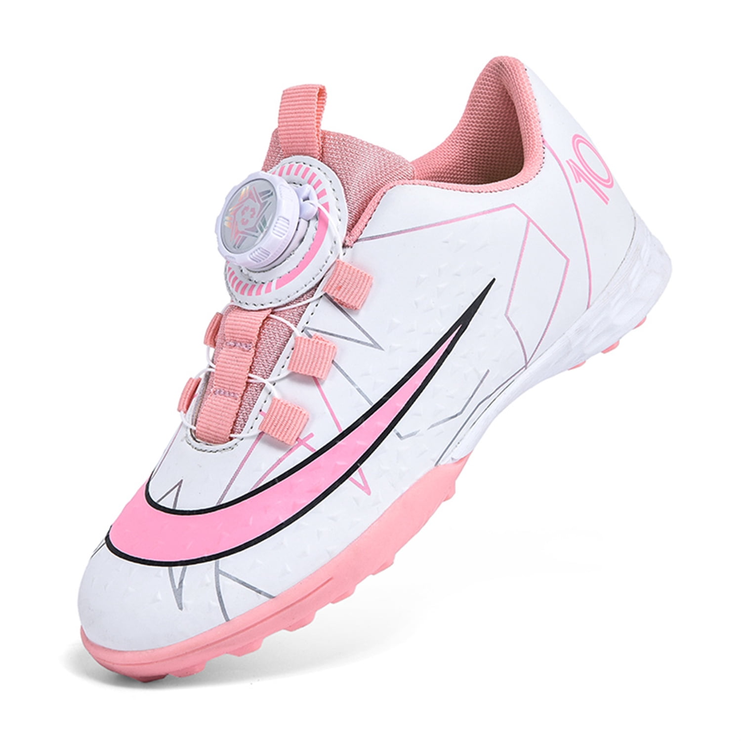 HAOSHIDUO Children Soccer Cleats Boys Girls Outdoor Football Shoes with ...
