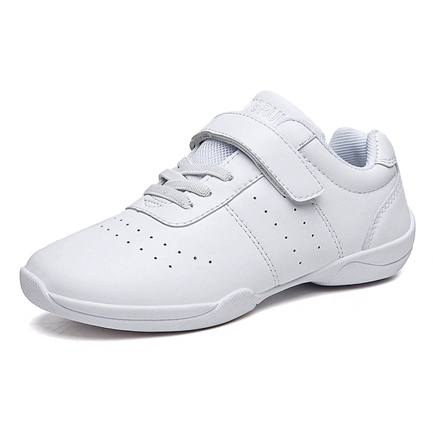 HAOSHIDUO Girl's White Cheer Shoes Breathable Soft Anti-slip Durable ...