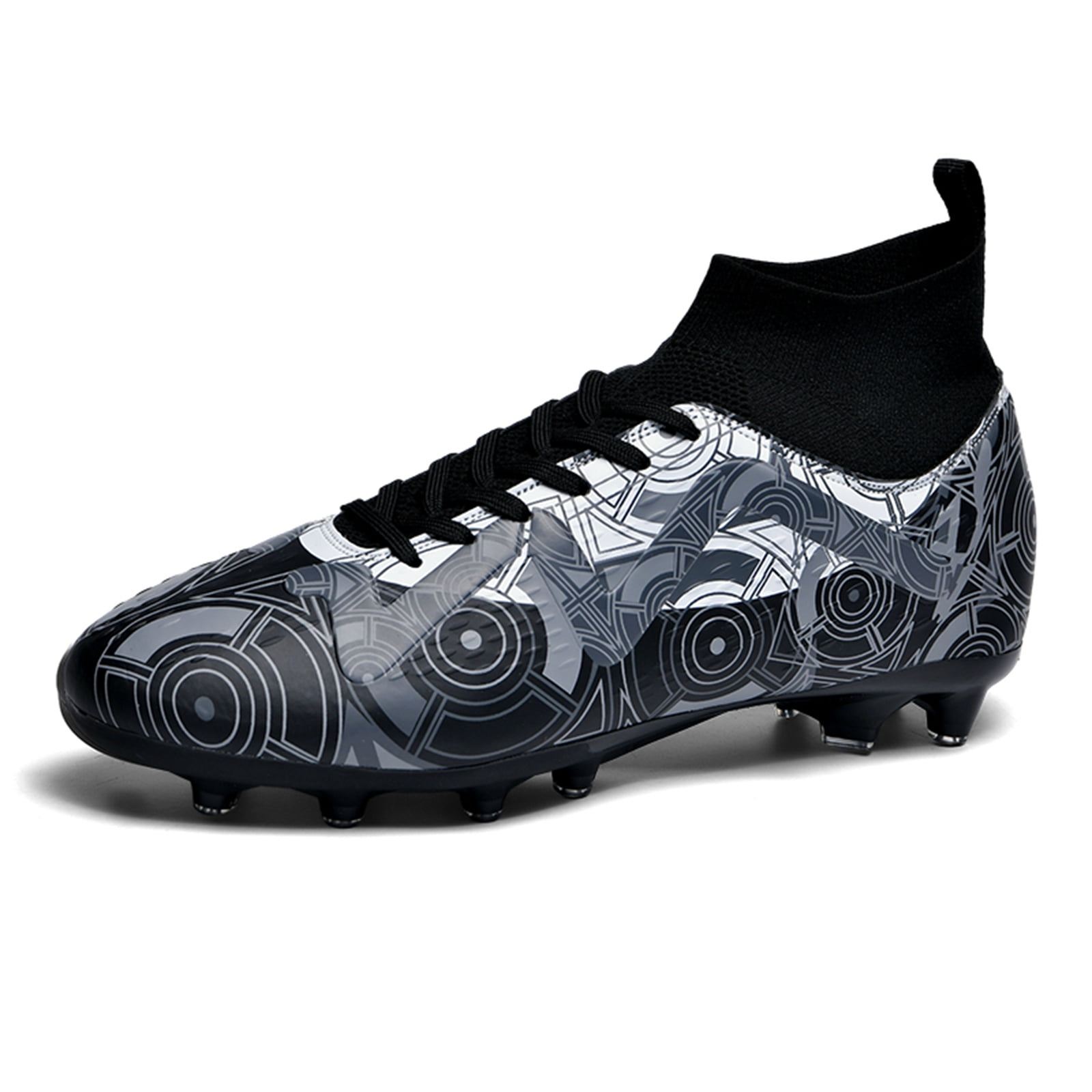 HAOSHIDUO Mens High-Top Football Shoes Comfortable Youth Soccer Cleats ...