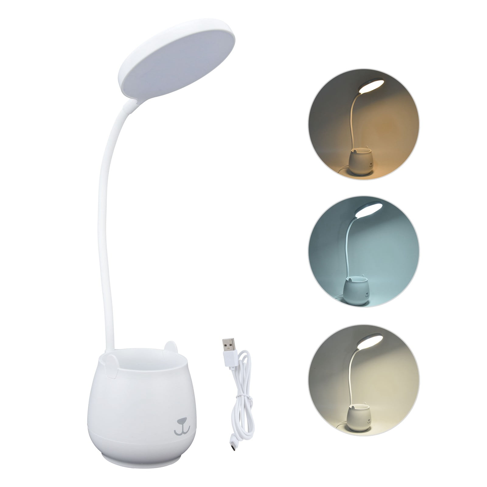 HAOSU Desk Lamp with Pen Holder Eye Caring Adjustable Brightness ...