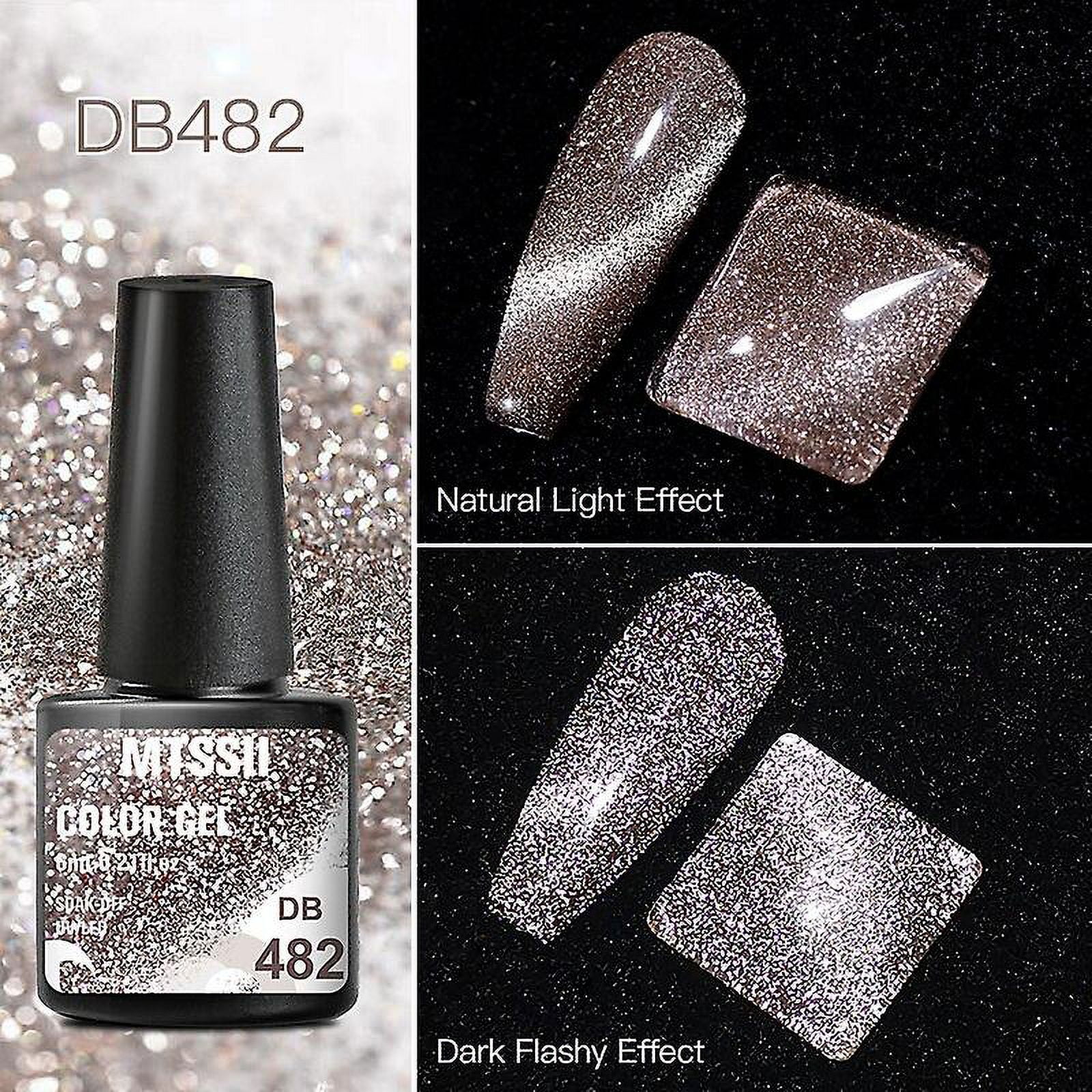 HAOSU Mtssii 6ml Reflective Glitter Gel Nail Polish 8colors Sparkling ...