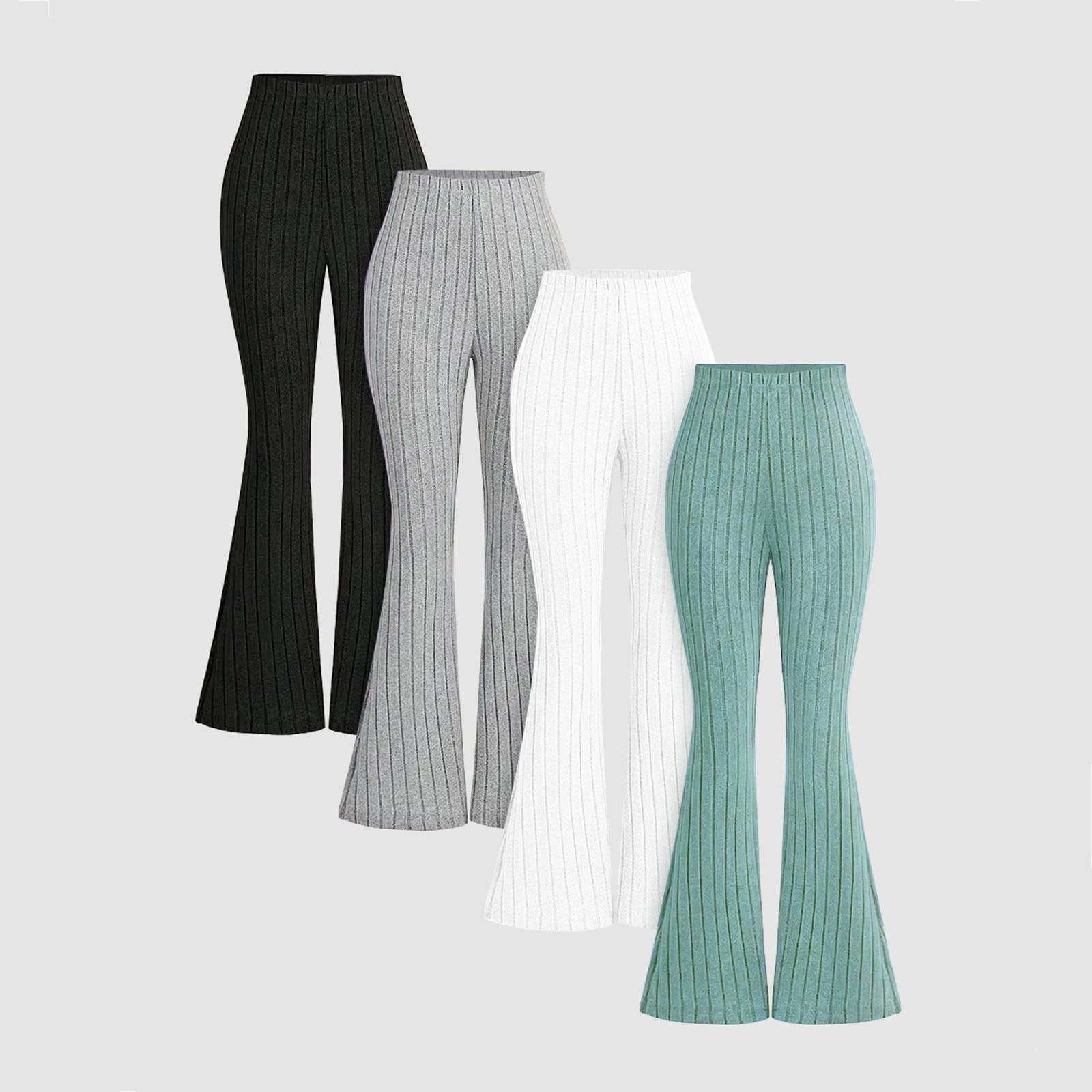 HAOTAGS 4PC Palazzo Pants for Girls, With Elastic Waist Breathable ...