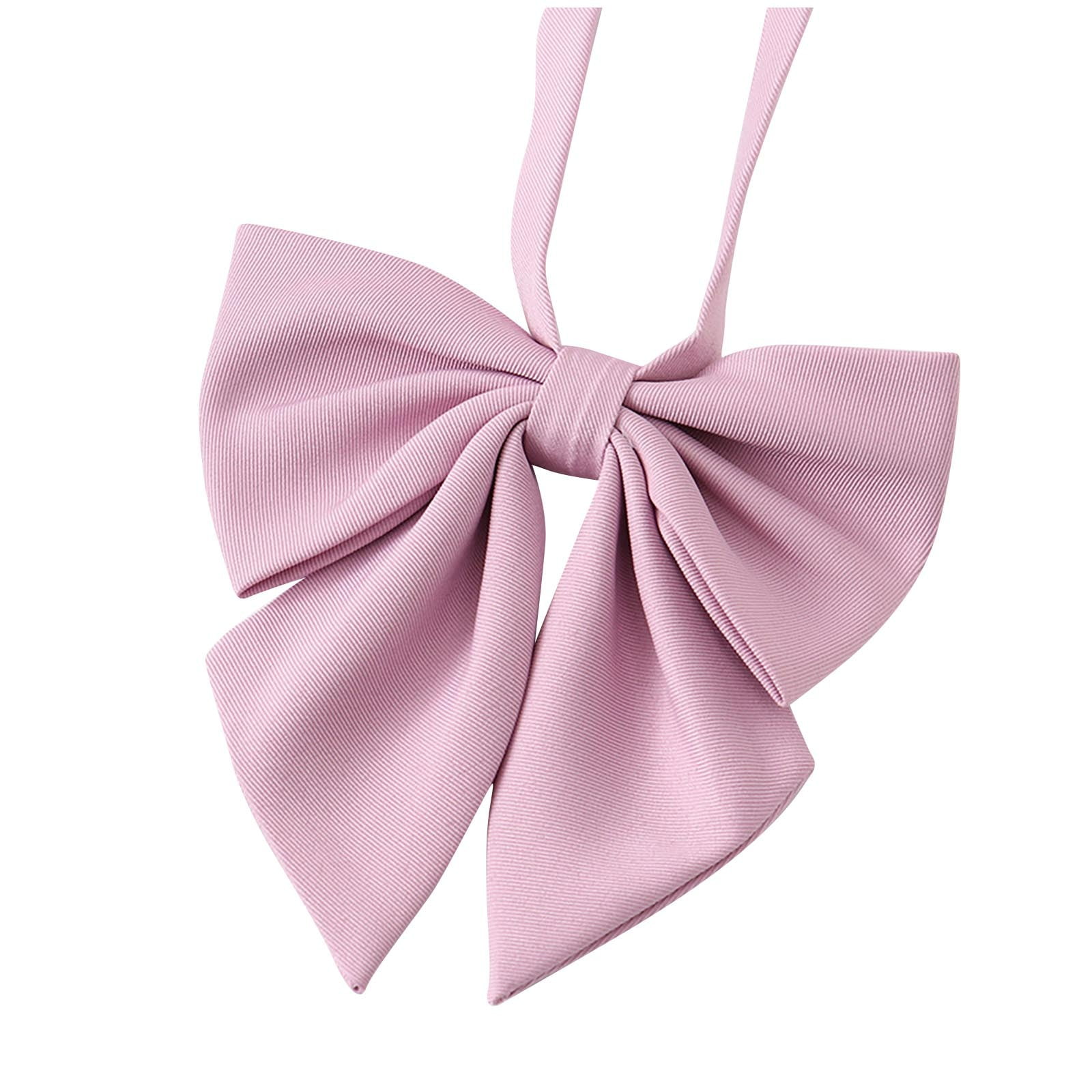 HAOTAGS Bow Ties for Girls, College Style Solid School Uniform ...
