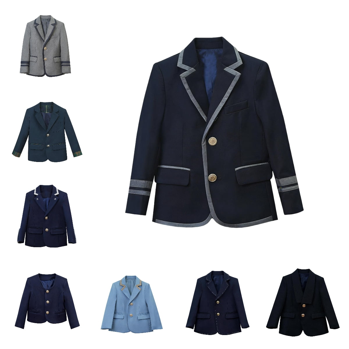 HAOTAGS Boys Girls Blazer,Notch-Lapel School Uniform Long - sleeved ...