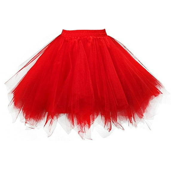 HAOTAGS Children's Start - of - School Season Solid Color Mesh Skirt ...