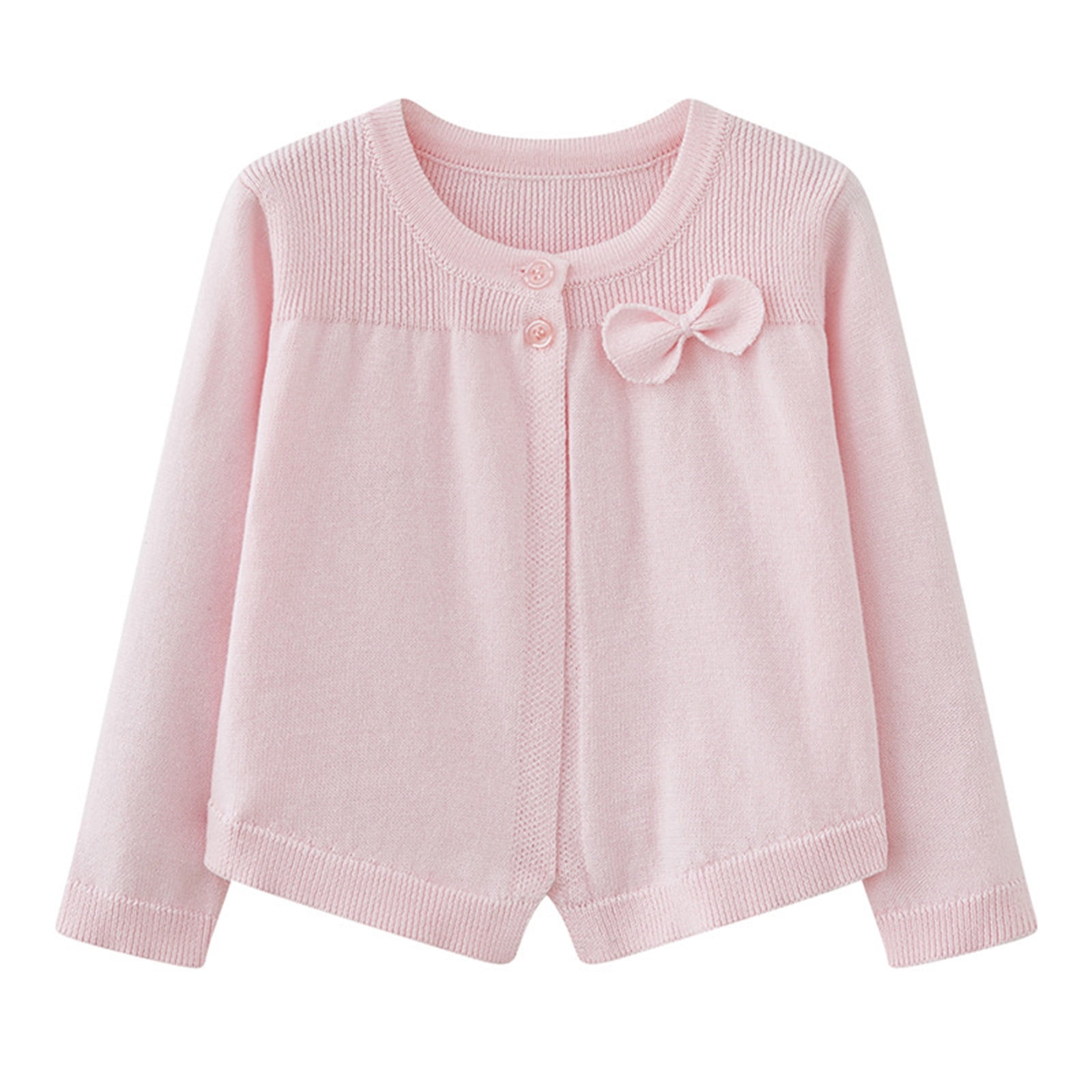 HAOTAGS Girls Cute Sweater Top with Cute Bowknot Long Sleeve Button ...