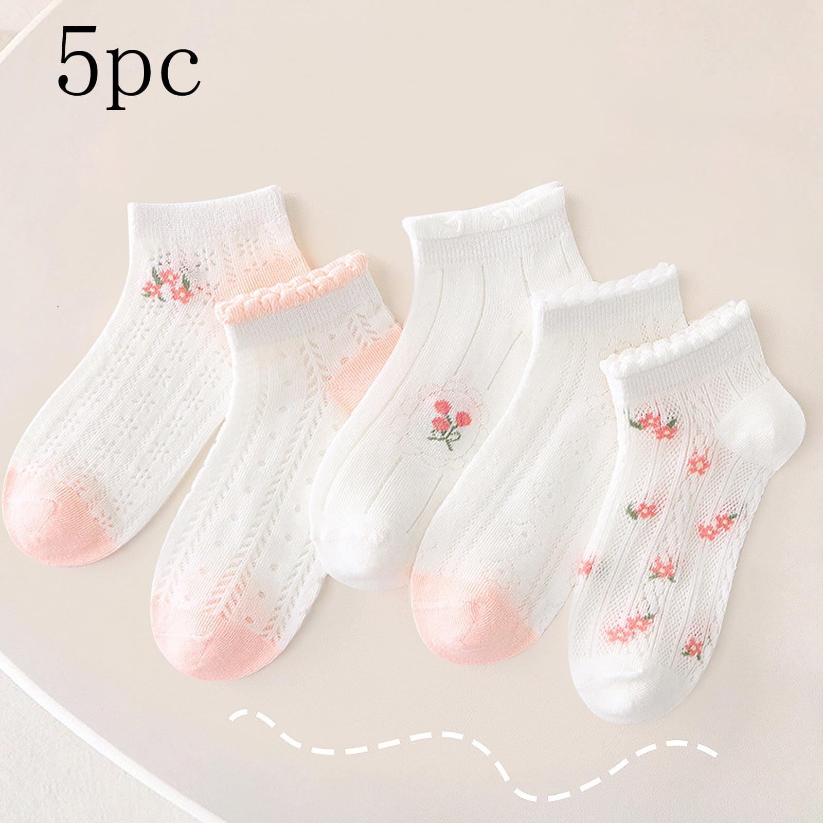 HAOTAGS Girls' Mid Long Socks, Cotton Printed Breathable Casual Socks ...
