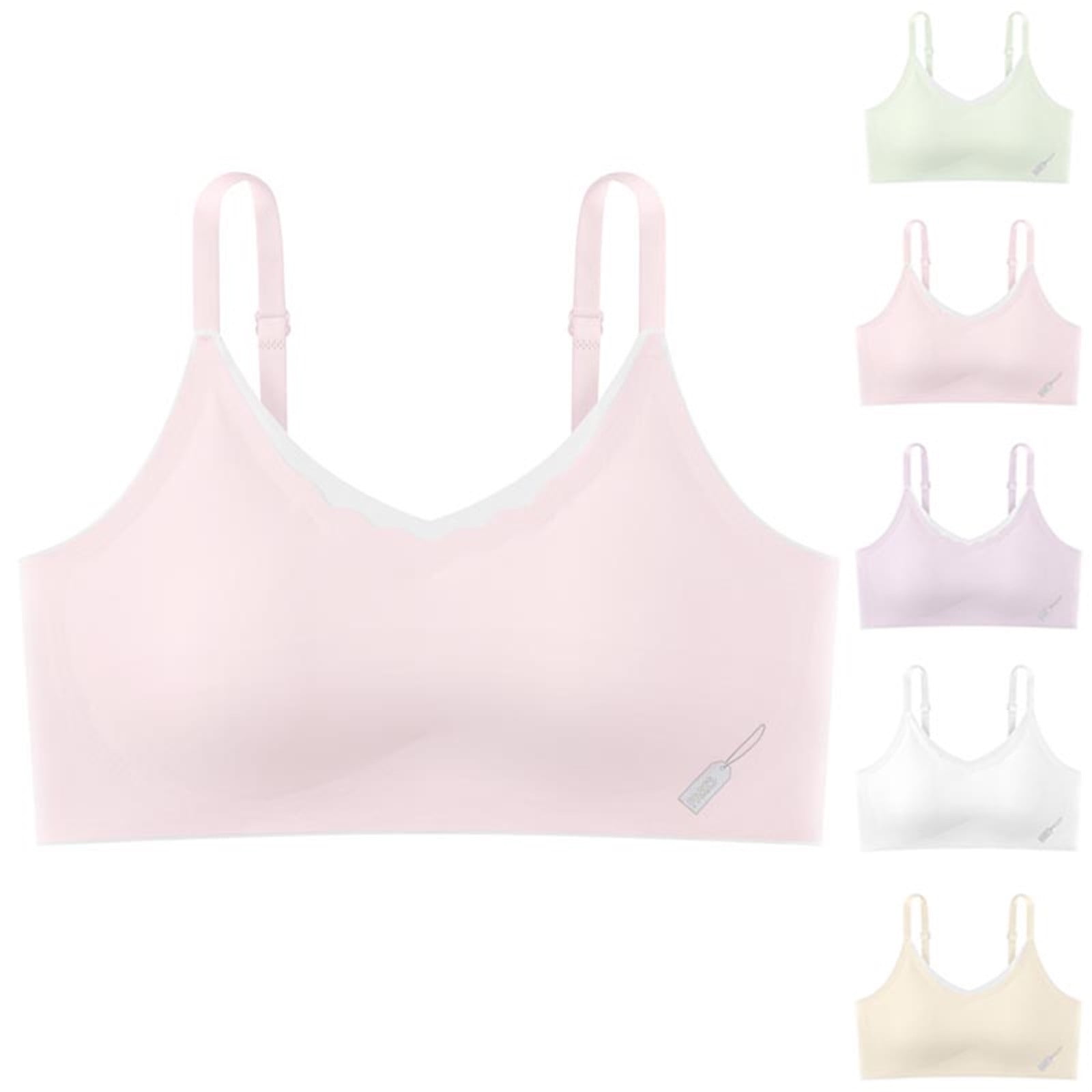 HAOTAGS Girls Training Bra, Elastic with Breathable Pads Adjustable ...