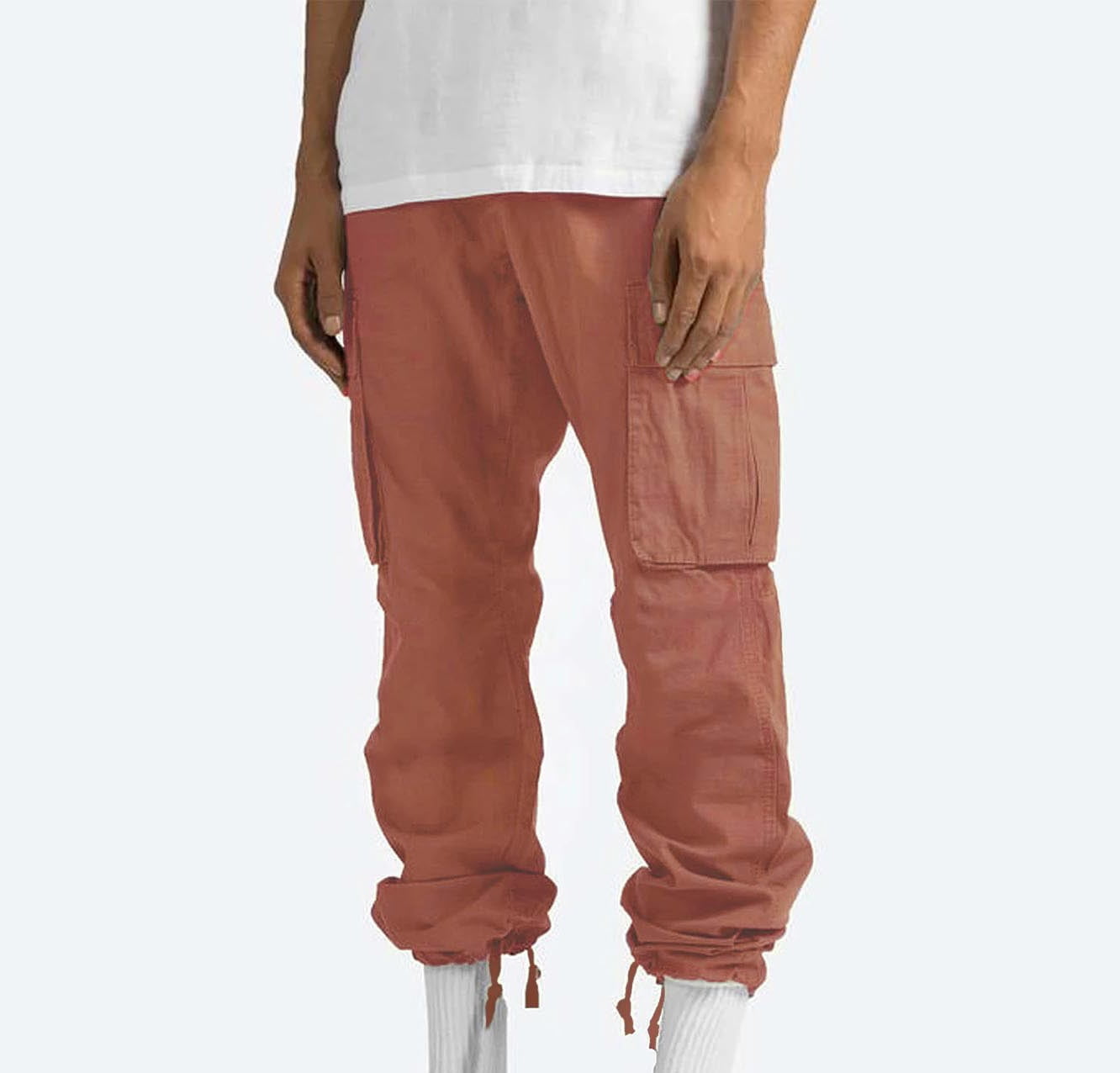 HAOTAGS Men's Tactical Ripstop Cargo Pants Multi-pocket Drawstring ...