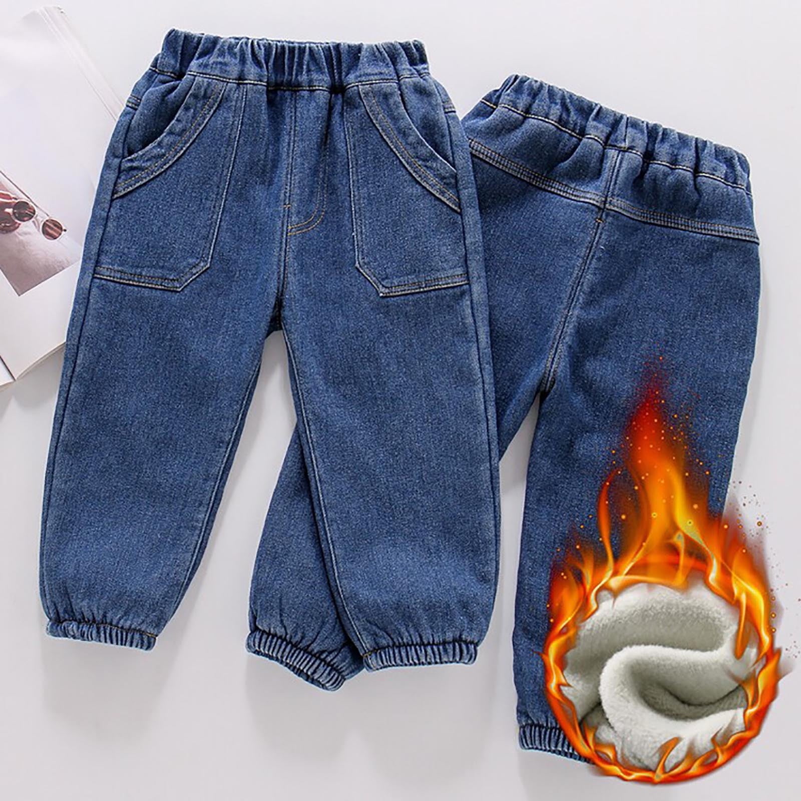 HAOTAGS Jeans for Teens, Lightweight Wide Leg Demin Pants Straight with ...