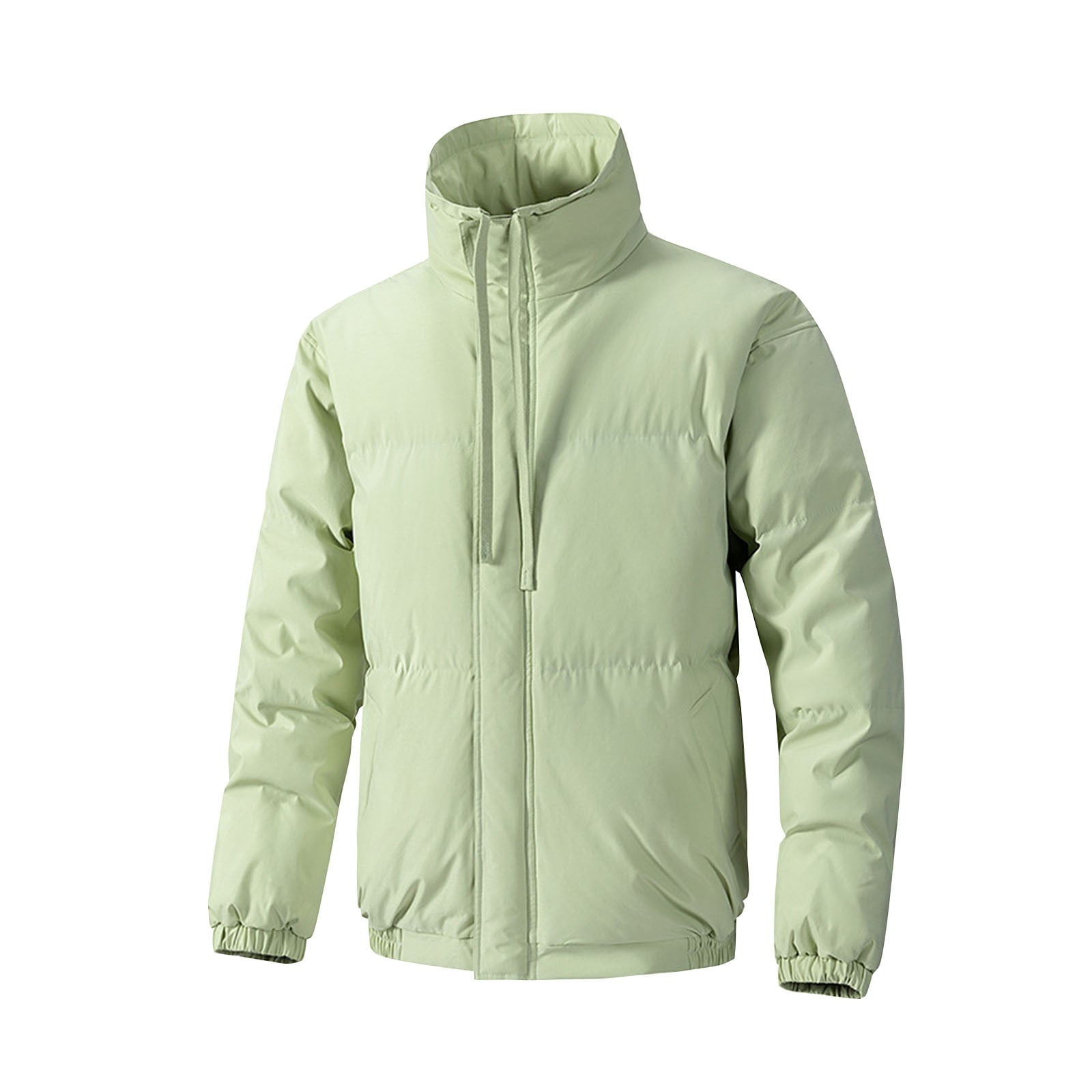 HAOTAGS Winter Coats for Men Hoodless, Casual Solid Color Long Sleeve ...