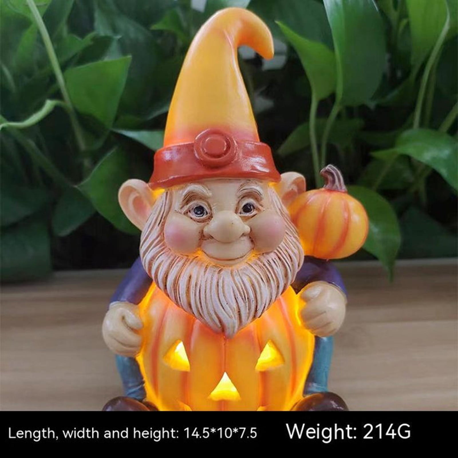 HAOWANGSSI Sculptures Statues,Garden Gnome Statue Resin Pumpkin Table ...