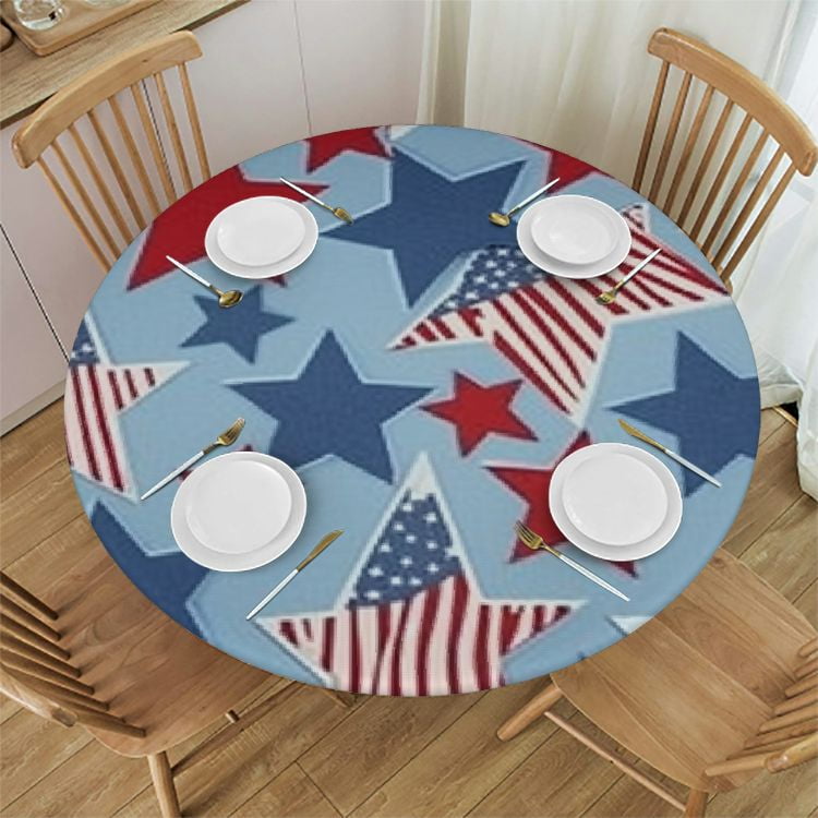 HAOXIT American Stars Table Cloth, July 4th Independence Day Stars ...