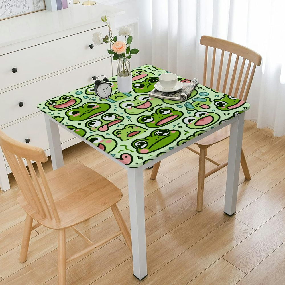 HAOXIT Cute Frog Tablecloths,Dining Table Cover Cloth Rectangle for ...