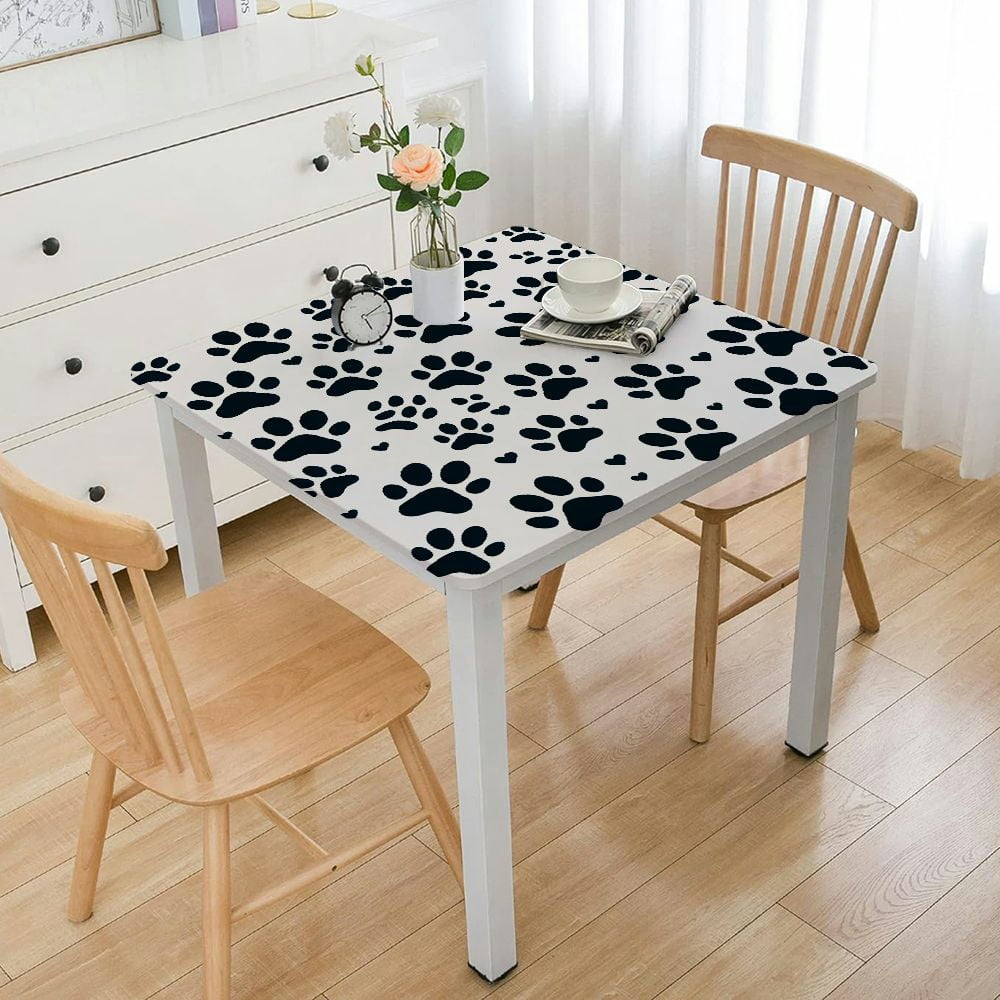 HAOXIT Dog Paw White s for Rectangle Tables Oblong Dog Party Supplies ...