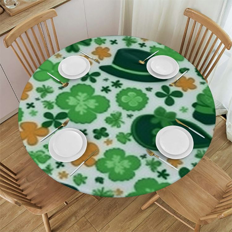 HAOXIT Elastic Edge Fitted Card Table Covers, St.Patrick's Day Pattern ...